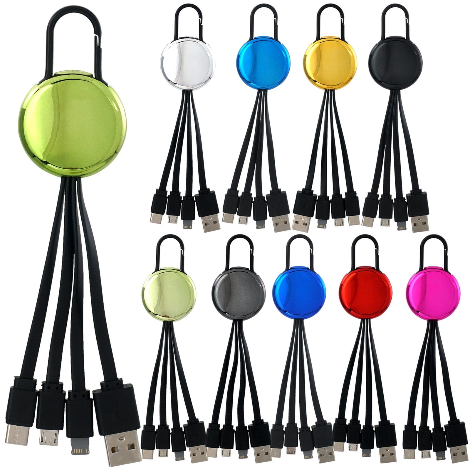 Custom Metallic Easy Clip 3″ 1 Charging Cable with Logo ...