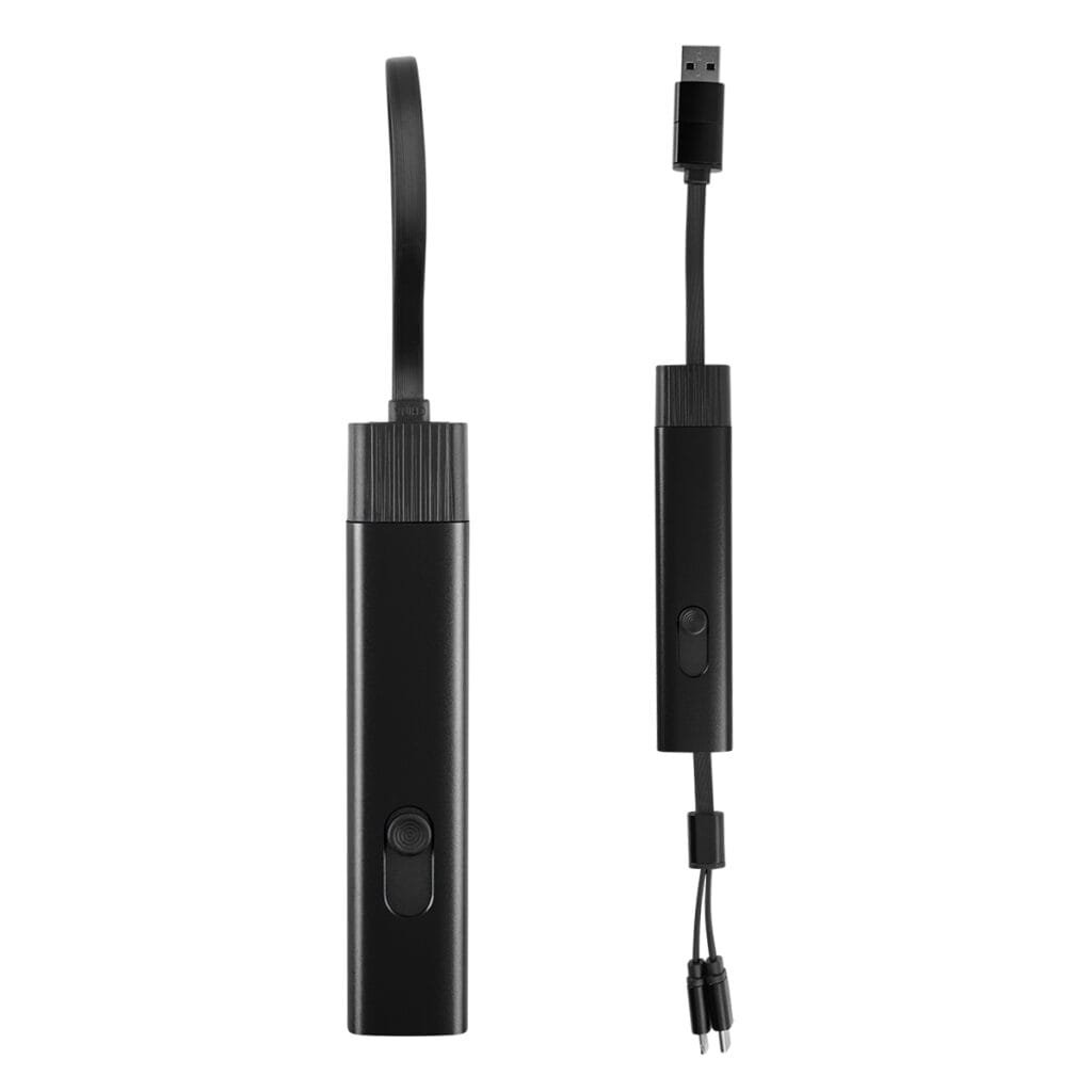 Custom-Branded Recycled Aluminum Retractable Travel Charging Cable ...